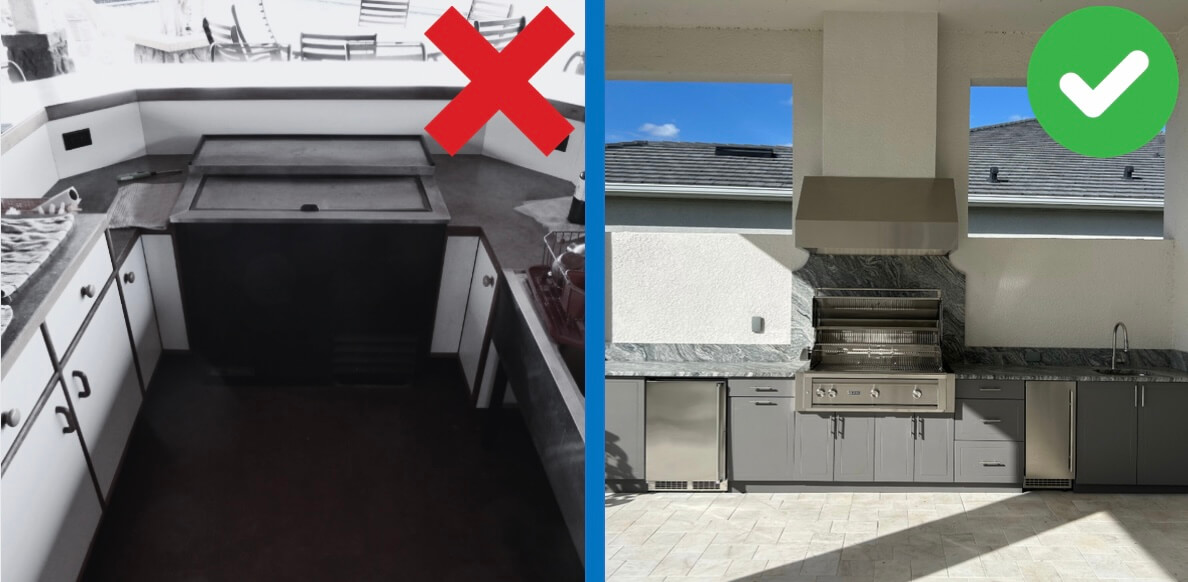 Outdoor Kitchen Frame vs. Custom-Made Outdoor Cabinets: Which is Better ...
